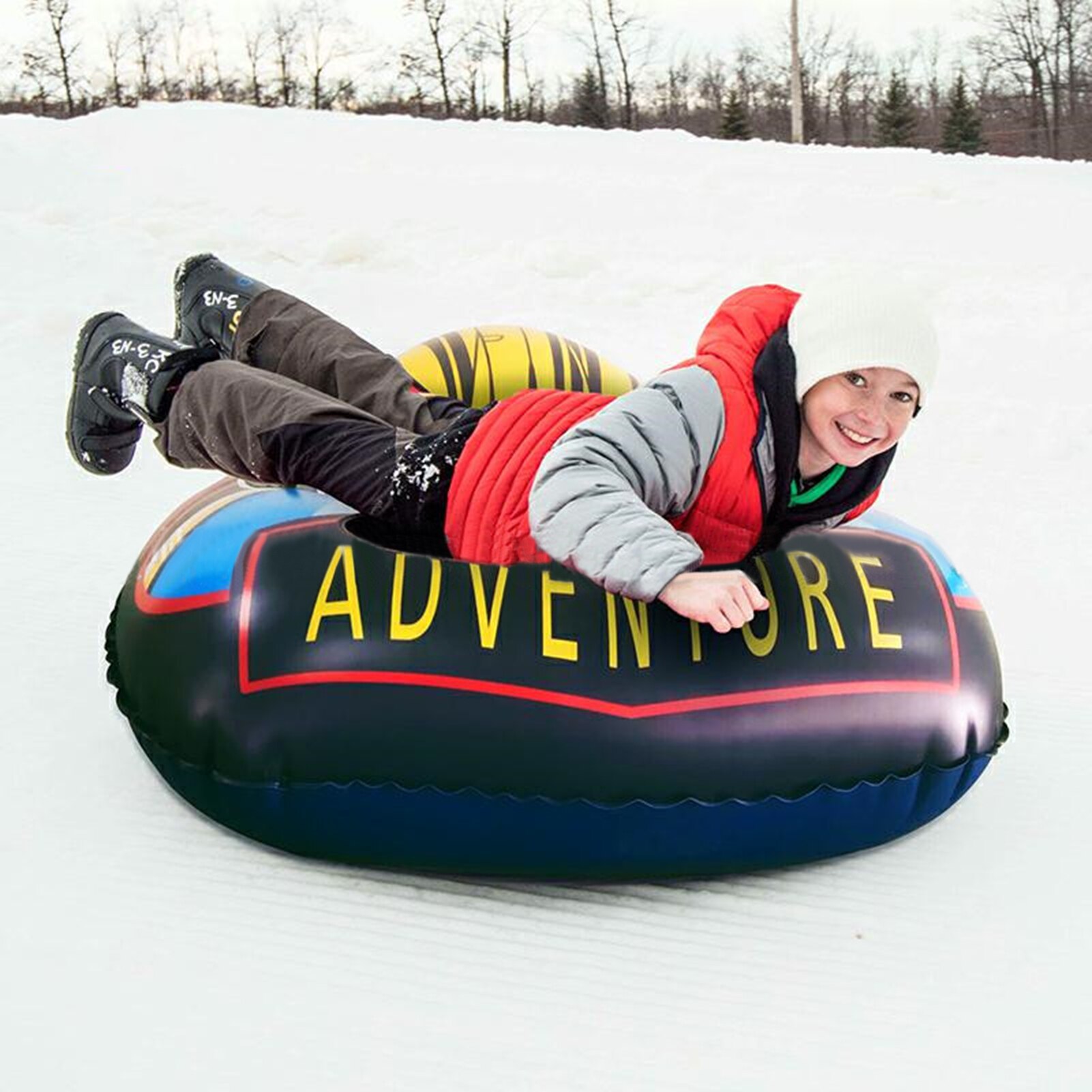 Lightweight Winter PVC Rocket inflatable snow sled... – Grandado