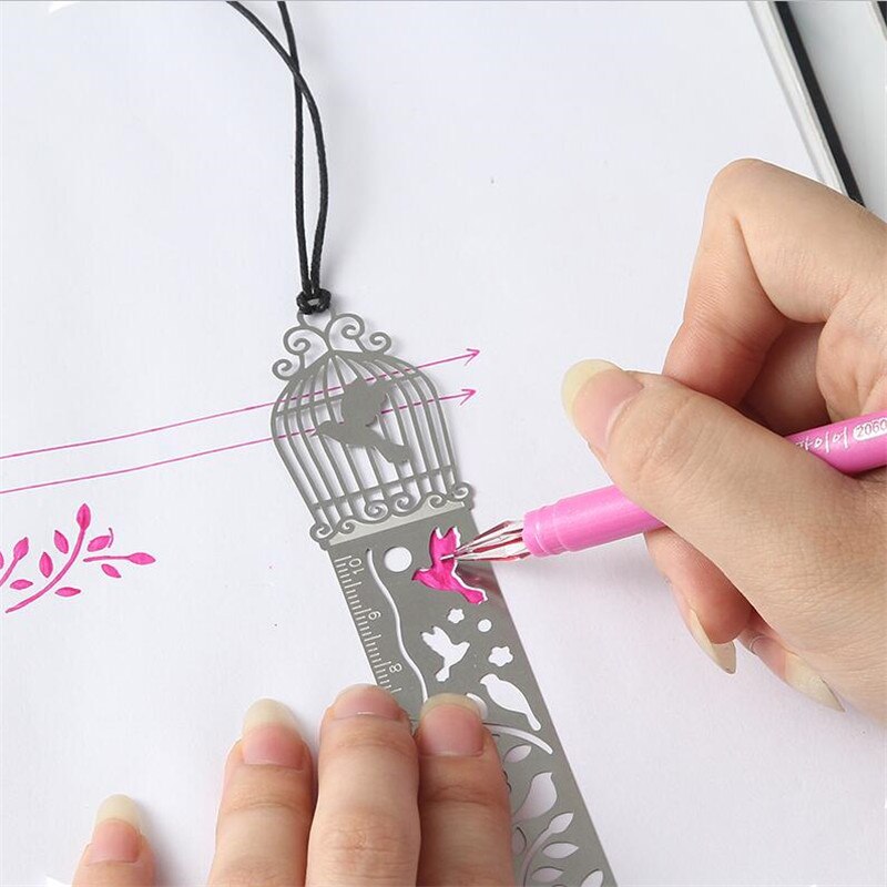 1pcs 10cm Hollow Bookmark Metal Material Shape For... – Grandado