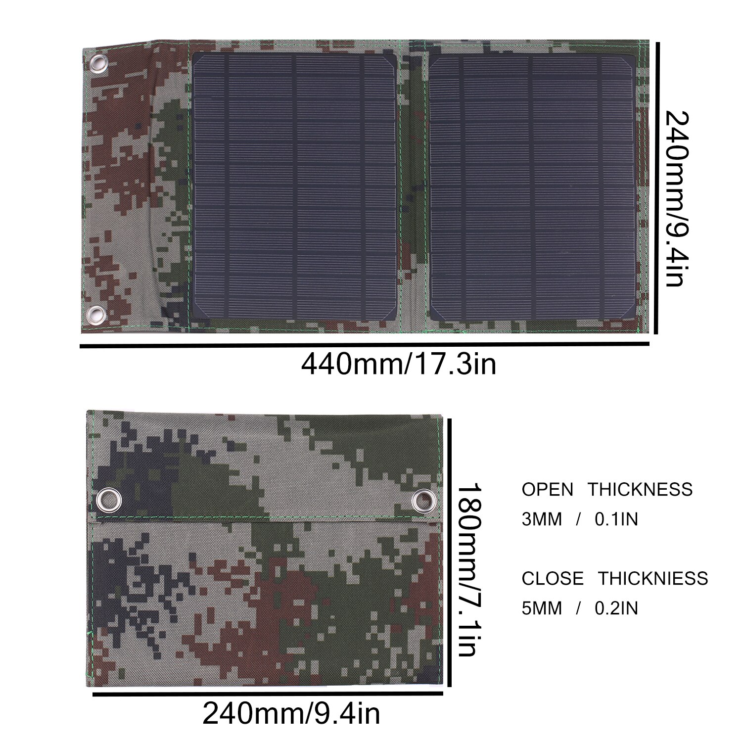 120W 12V Monocrystalline Foldable Solar Panel with... – Grandado