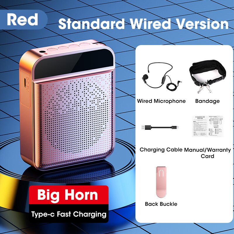 Megaphone Portable Voice Amplifier Teacher Bluetoo... – Grandado