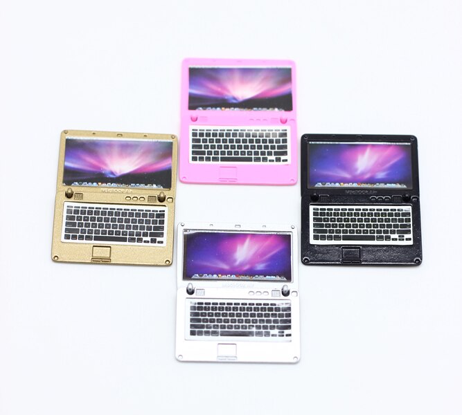 Mini mobil bärbar dator för 1/6 1/8 1/12 bjd barbi... – Grandado