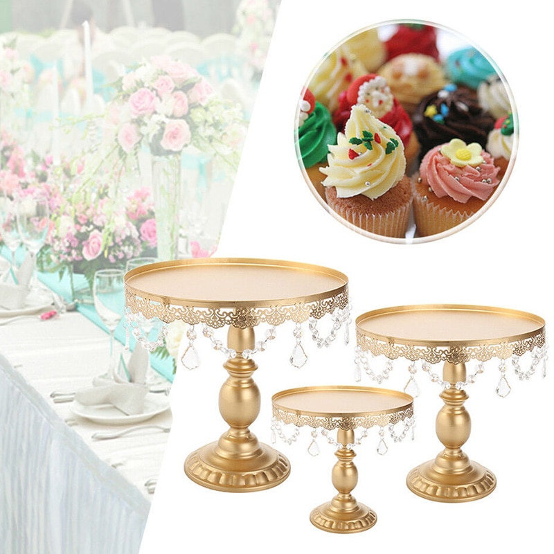 Round Metal Cake Holder Cake Stand Cupcake Dessert... – Vicedeal