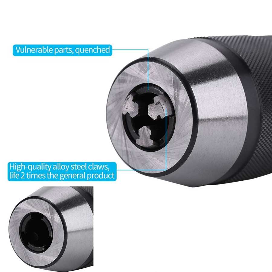 1-13mm MT2-B16 Keyless Chuck Self-tightening Lathe... – Vicedeal