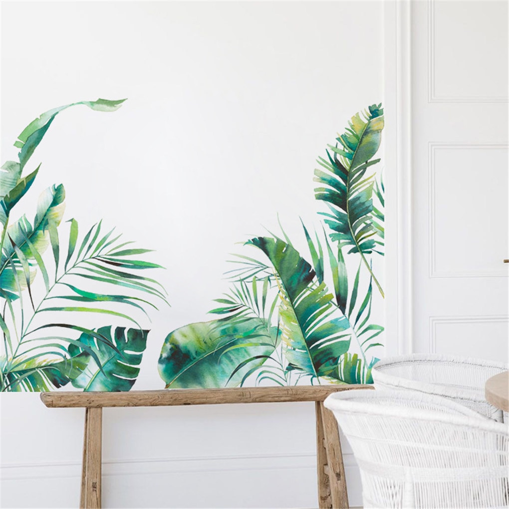Tropical Leaf Wall Sticker Living Room Bedroom Lea... – Grandado