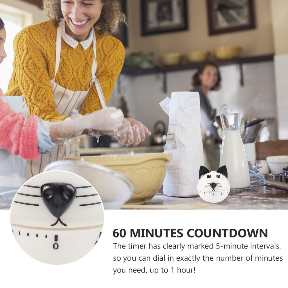 1Pc Adorable Cat Shaped Timer Kitchen Timer Househ... – Grandado