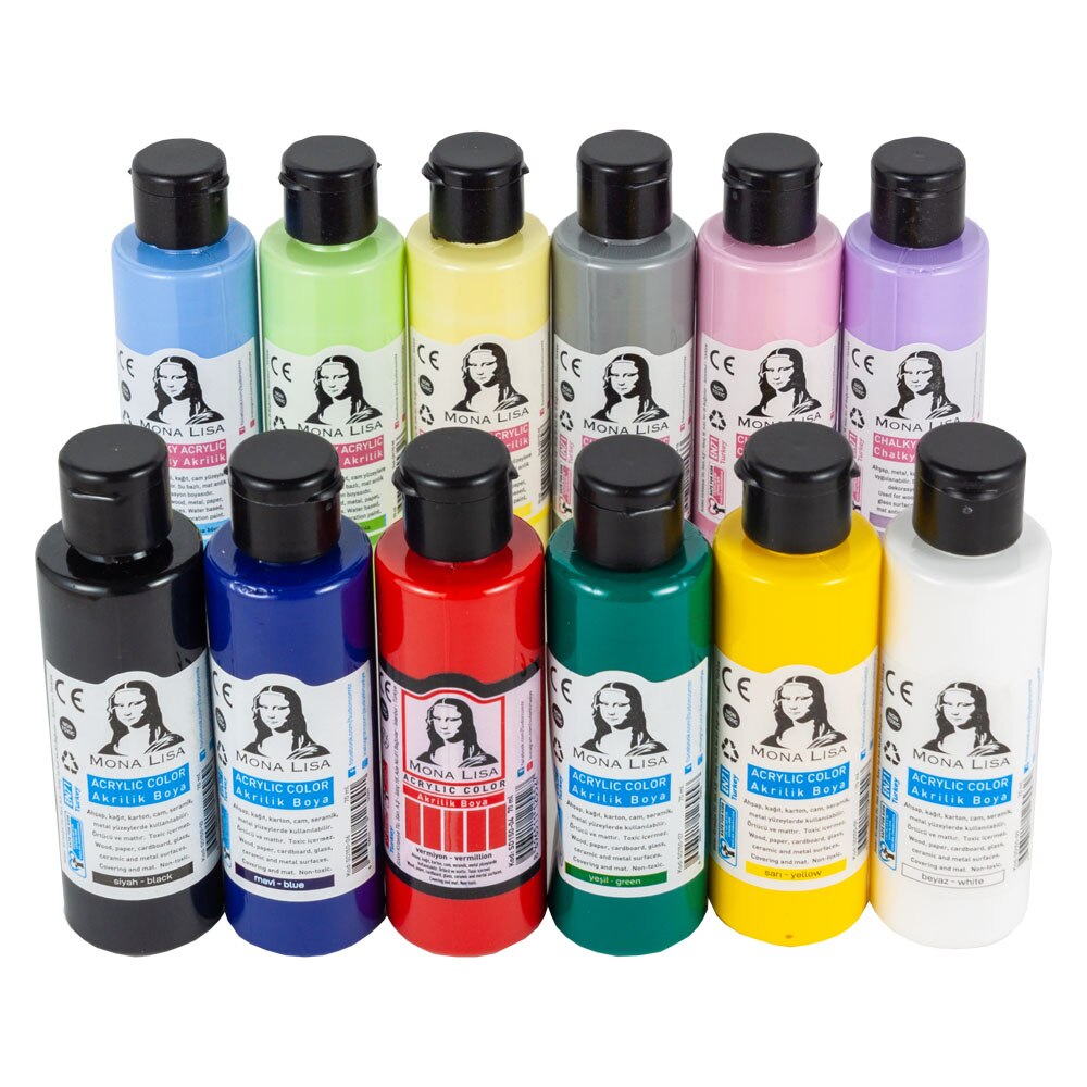 Monalisa Acryl Verf 12X70 Ml Flessen Pastel En Lev... – Vicedeal