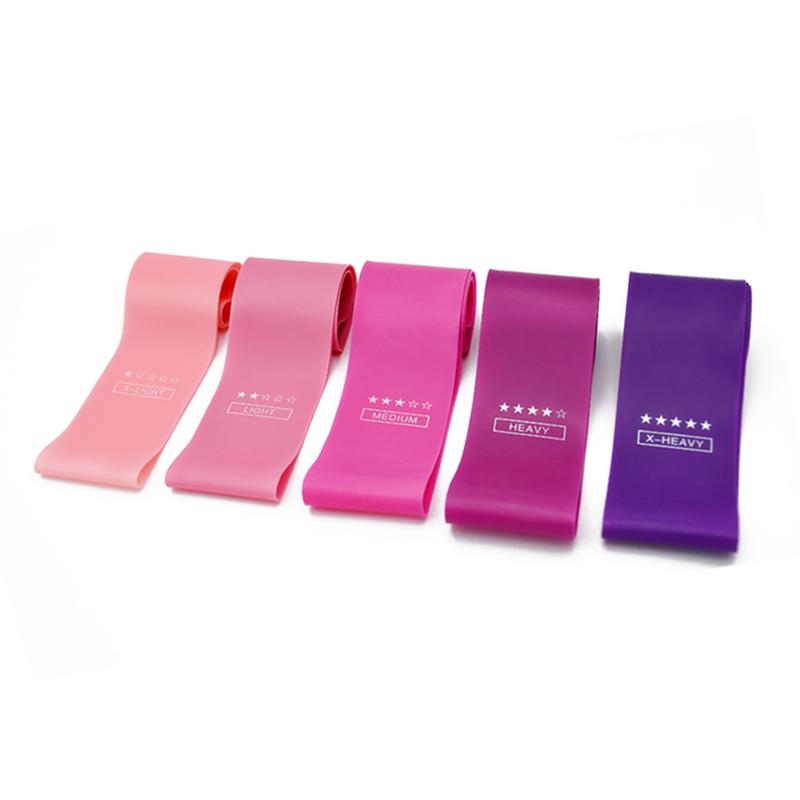 5pcs Resistance Bands Pink Gradient Color Resistan... – Grandado