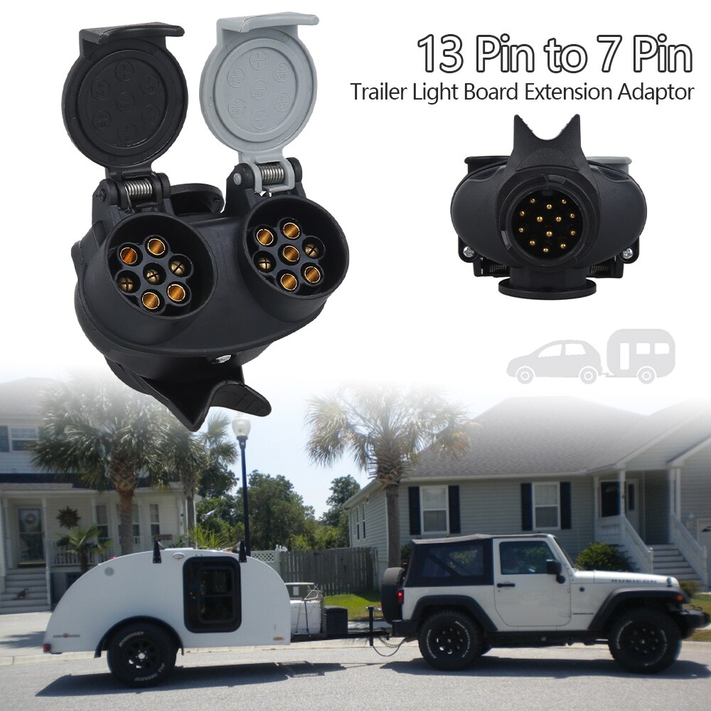13 To 7 Pin Trailer Adaptor Trailer Caravan Electr... – Vicedeal
