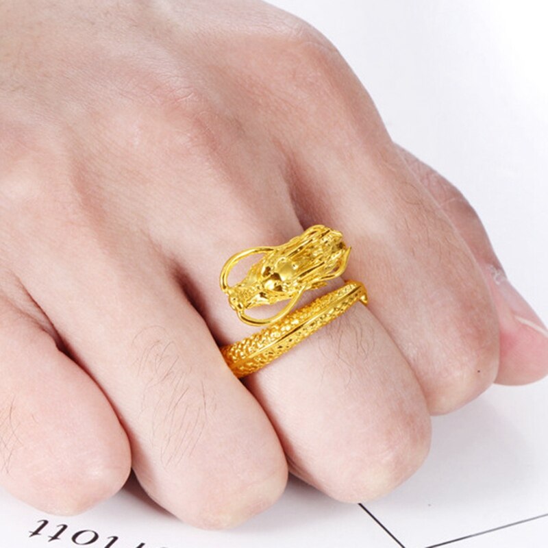 Vintage Dragon Ring Adjustable Opening Rings Gold ... – Vicedeal