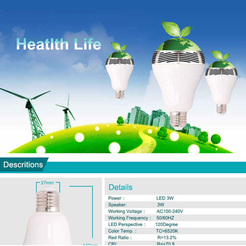 E27/B22 6 w RGB LED Lamp Bluetooth Verlichting Lam... – Grandado E27/B22 6 w RGB LED Lamp Bluetooth Verlichting Lam... – Grandado