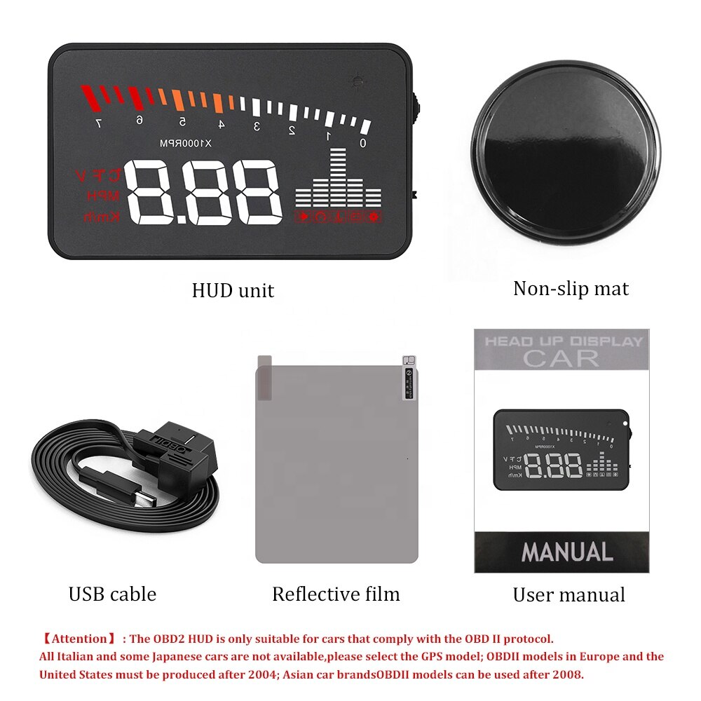 OHANEE X5 Auto HUD OBD II Head Up Display Overspee... – Vicedeal