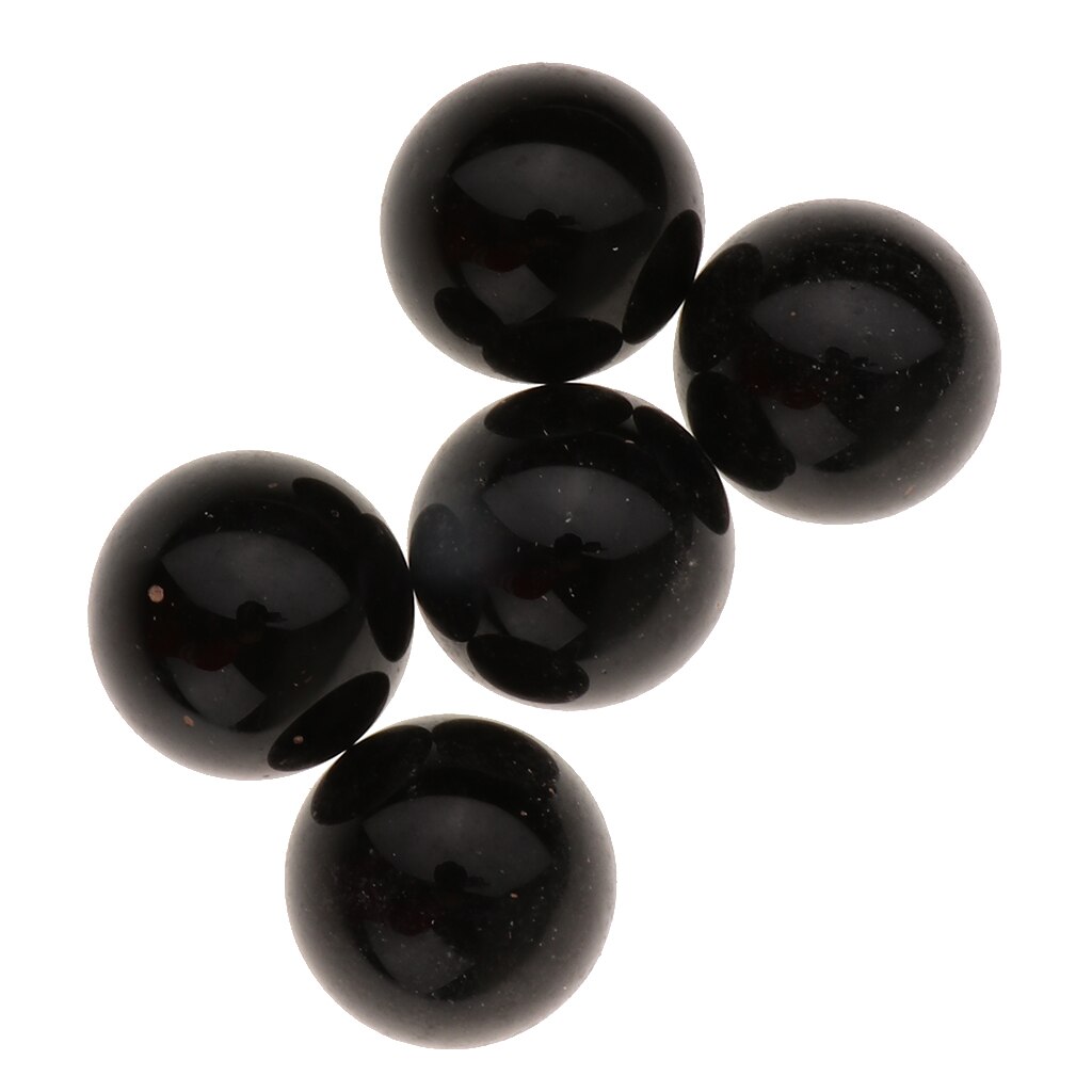 5Pcs 25mm Black MARBLES Kids Glass Toys Traditiona... – Vicedeal