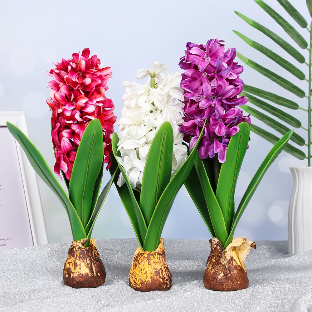 1PC Artificial Flower Hyacinth With Bulbs Ceramics... – Grandado