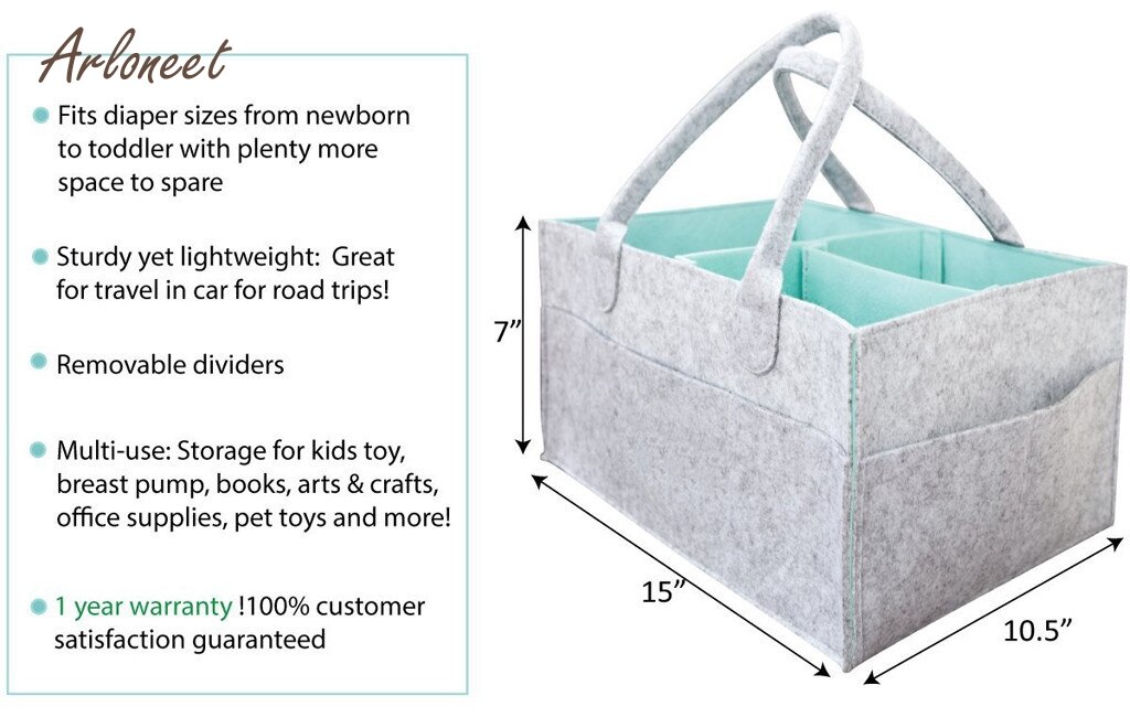 Infant Nappy Storage Bin Baby Diaper Wipes Bag Cad... – Grandado