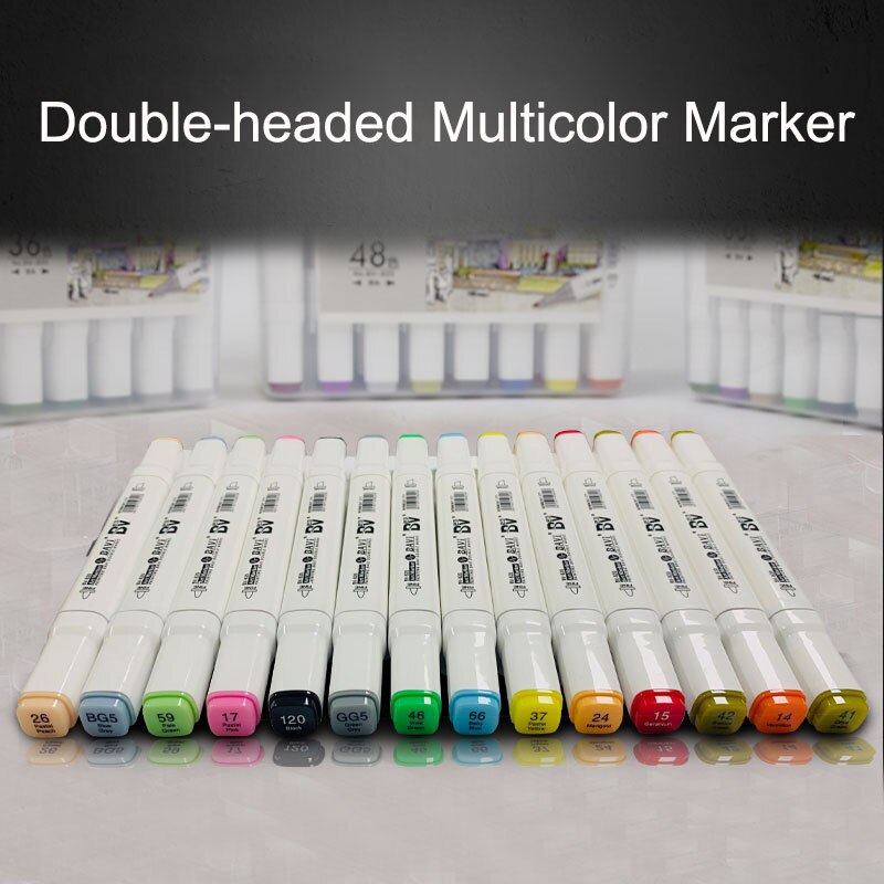 Marker 12/24/36/48/60/80 color elementary school c... – Vicedeal