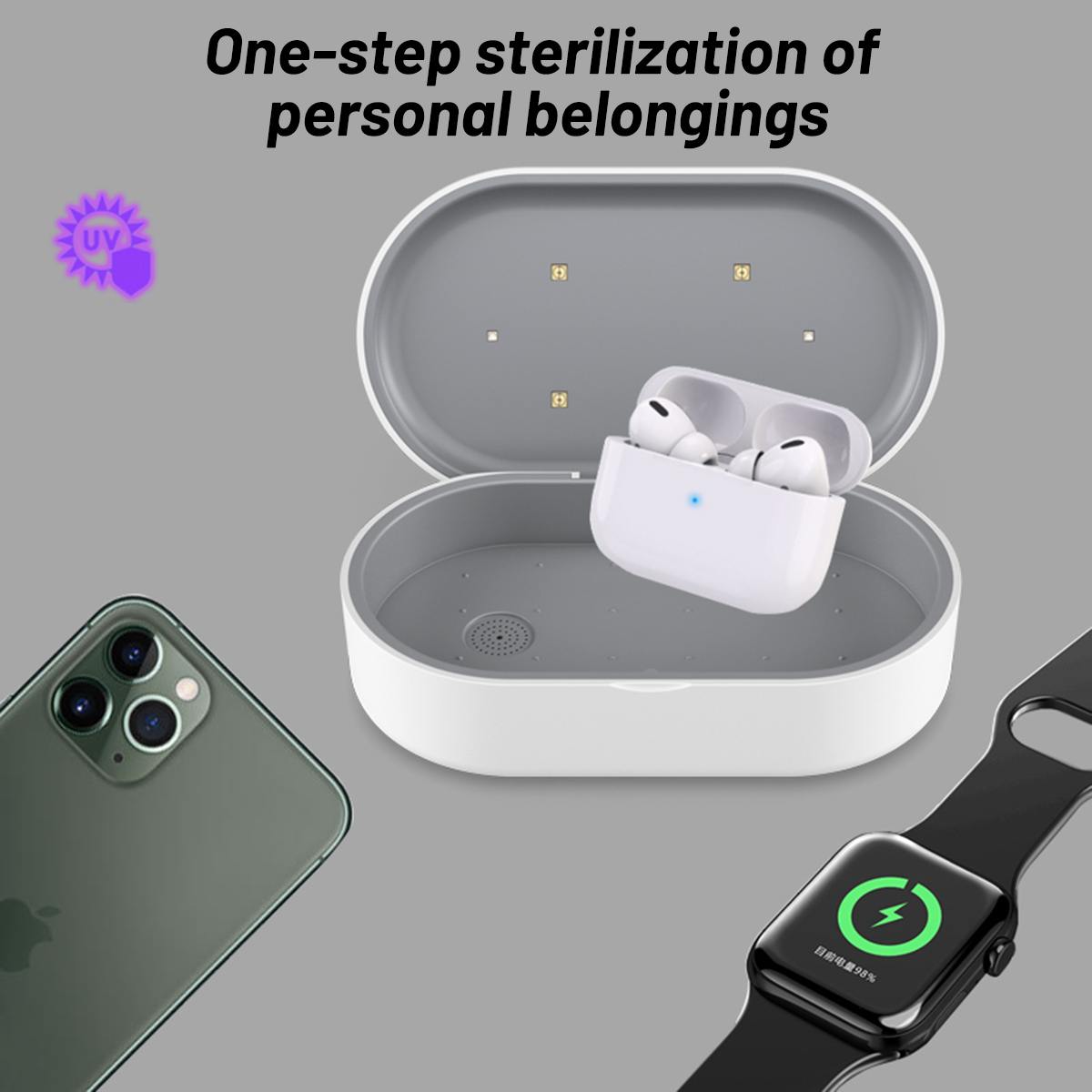 UV Sterilizer Box Phone Cleaner Sanitizer 15W Wire... – Grandado