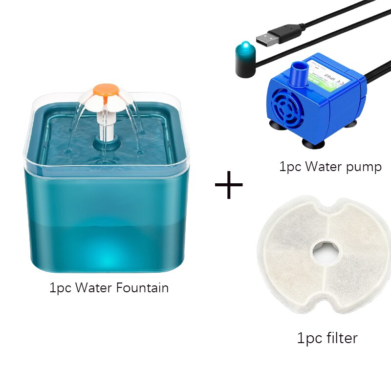 Automatische Kat Fontein Filter Indoor 2L Led Drin... – Grandado