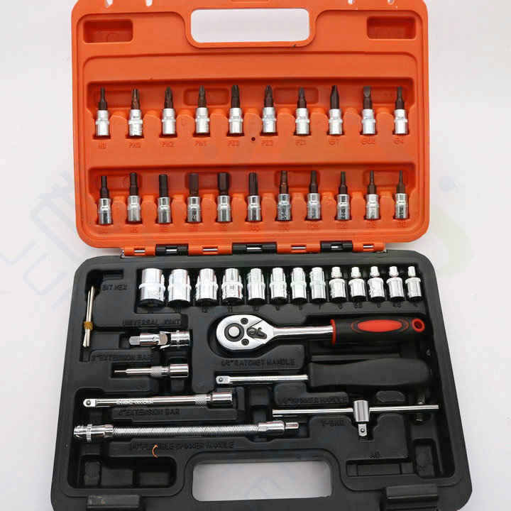46 PCS/Set Household Hand Tool Kit Wrench Screwdri... – Grandado