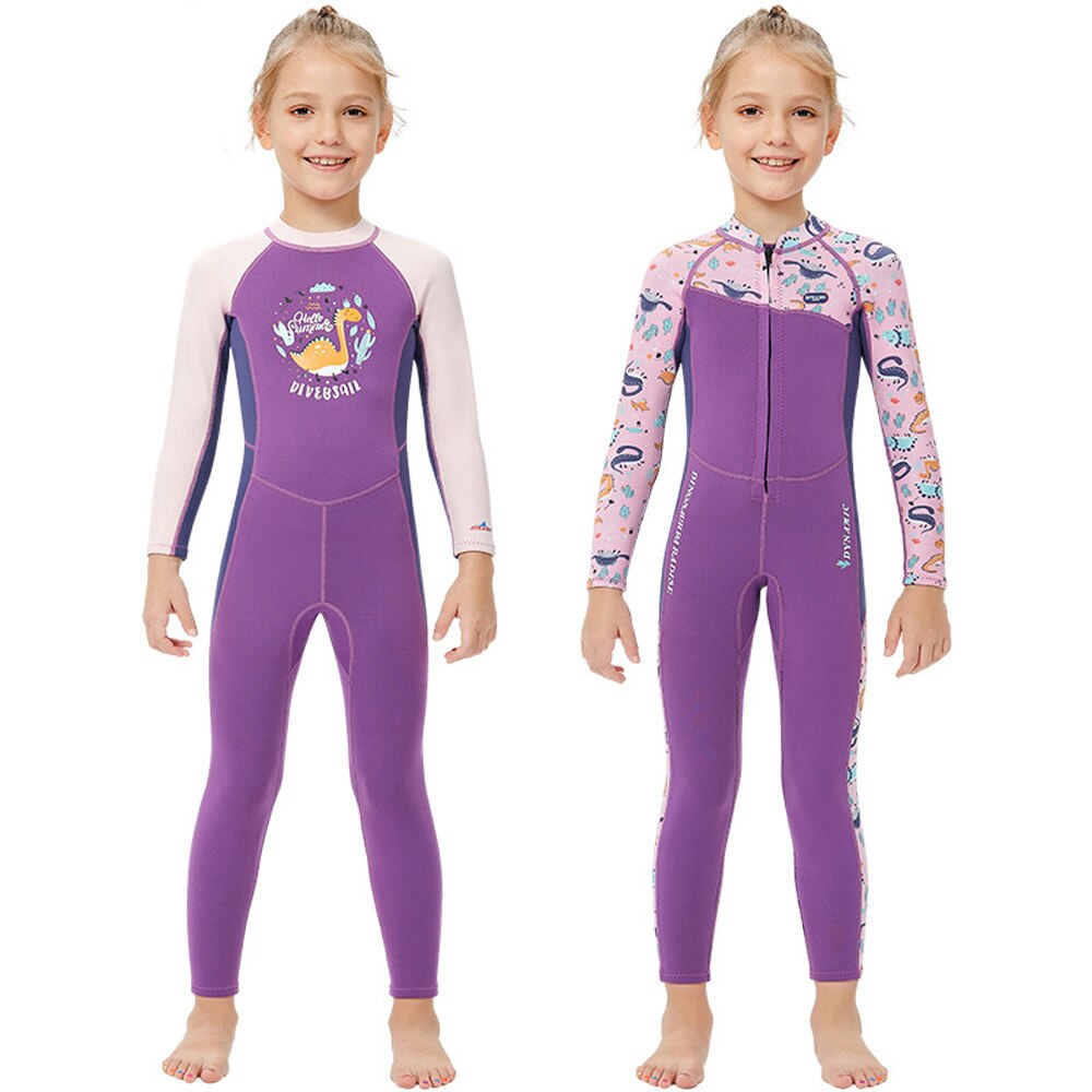 2.5MM Neoprene Purple Children's Wetsuit Girls... – Grandado