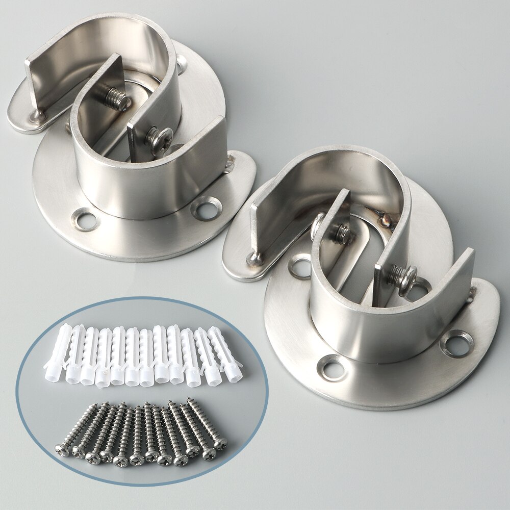 25/32mm Heavy Duty Stainless Steel Closet Rod End ... – Vicedeal