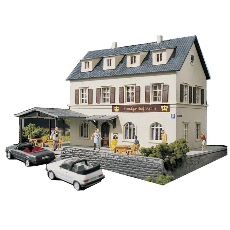 Abs Assemble HO Scale 1:87 Train Model Town Hotel ... – Vicedeal