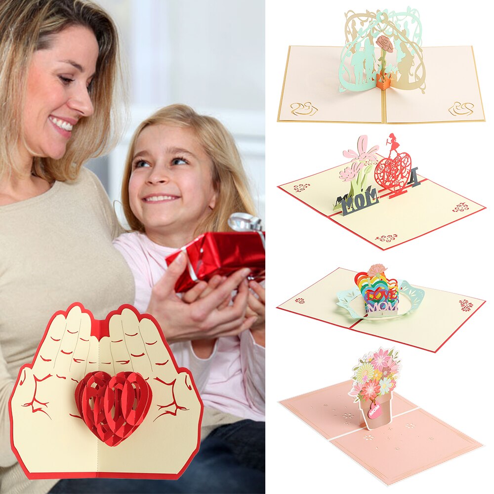 3D mother's day, father's day, flower pop-up greet... – Grandado