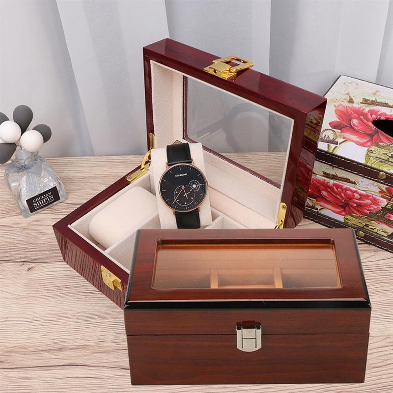Watch Storage Box 3 Slots Watch Display Box Jewelr... – Grandado
