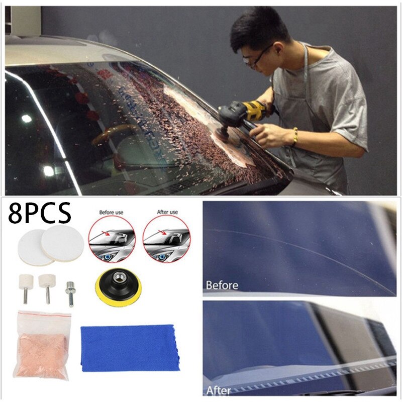 8Pcs Car Windscreen Polishing Kit Practical Auto C... – Grandado