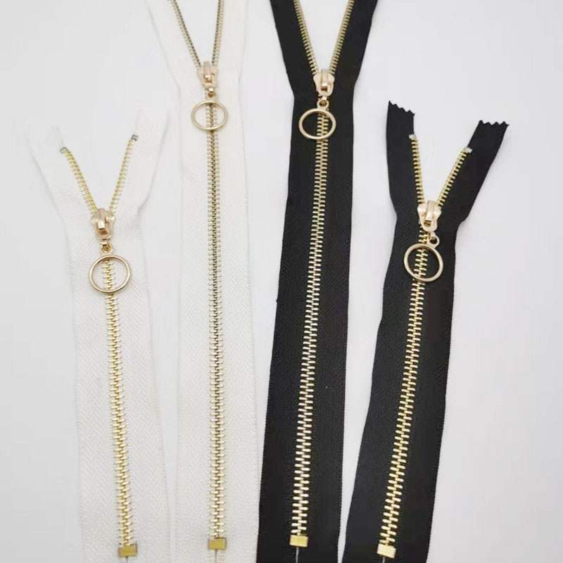 Close-End 1Pcs White Black Gold Metal Zipper For S... – Vicedeal