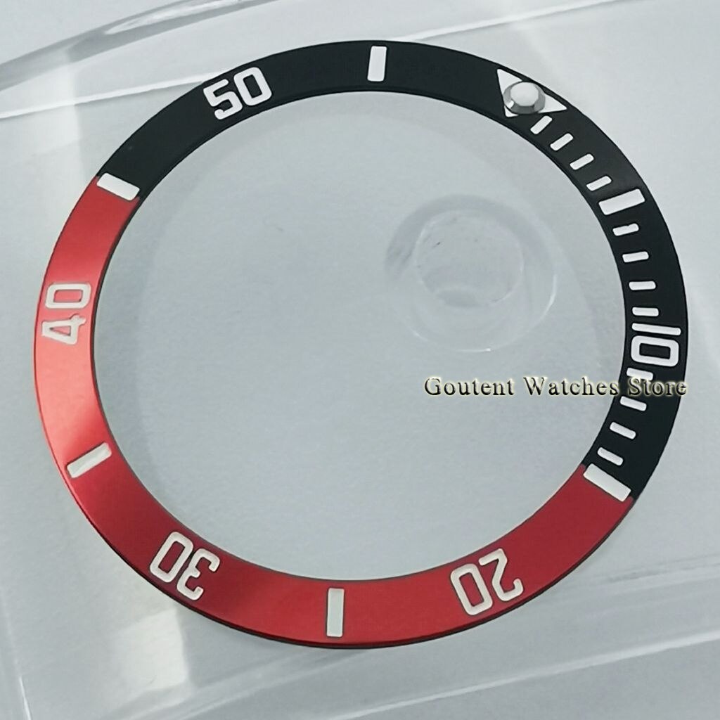 38mm Goutent Black Blue/Red Bezel Insert For 40mm ... – Grandado