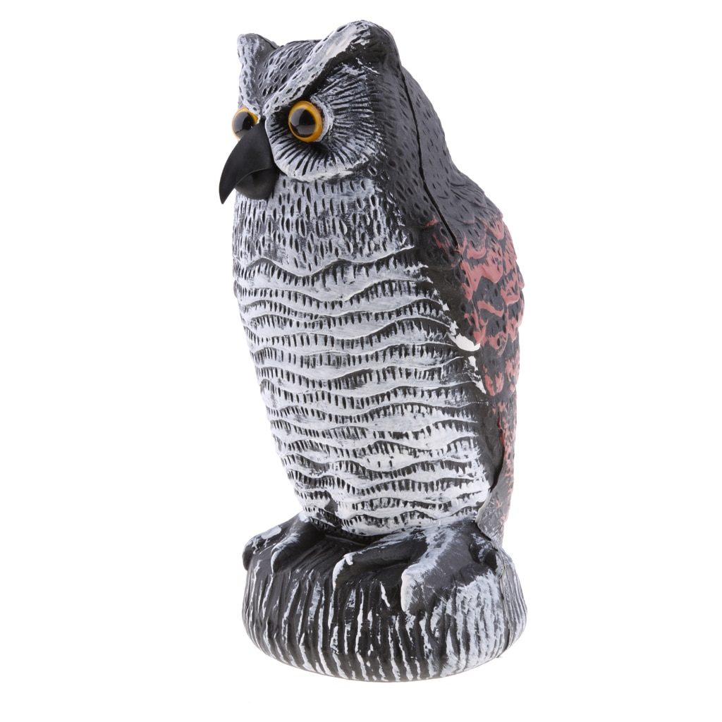 Realistic Owl Decoy – Scares Away and Repels Birds... – Grandado