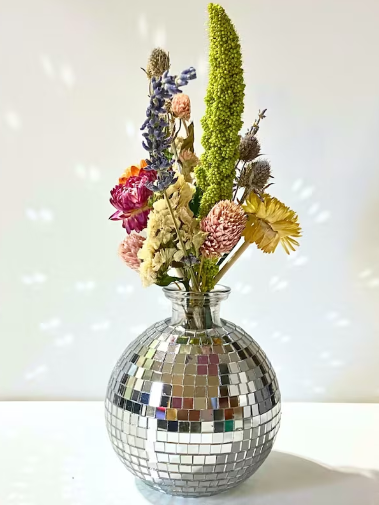 Disco Ball Vase Colorful Flower Bouquet Houseplant... – Grandado
