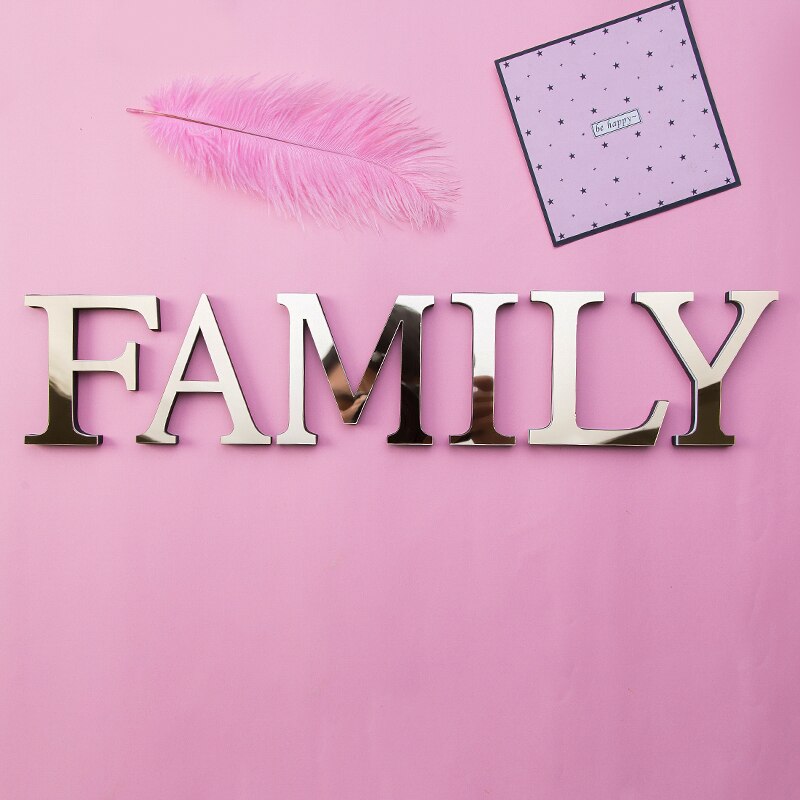 28 Pcs Mirror Wall capital letters Stickers Self-a... – Vicedeal