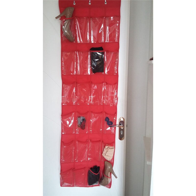 24 Pocket Shoe Space Door Hanging Organizer Rack W... – Grandado