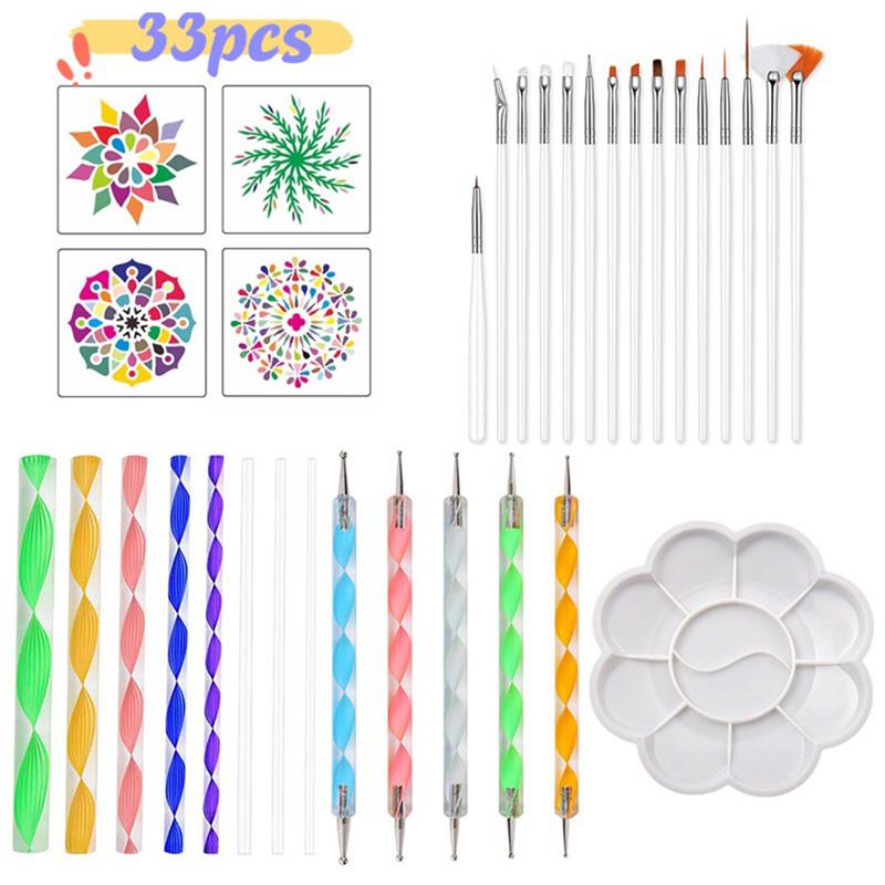 Mandala embellishment tool, rock color drawing. Di... – Vicedeal