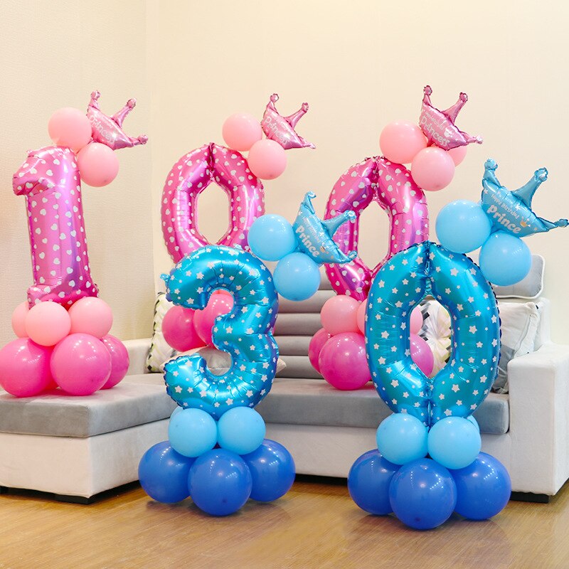 1set cute Birthday Balloons Children Number Foil B... – Vicedeal