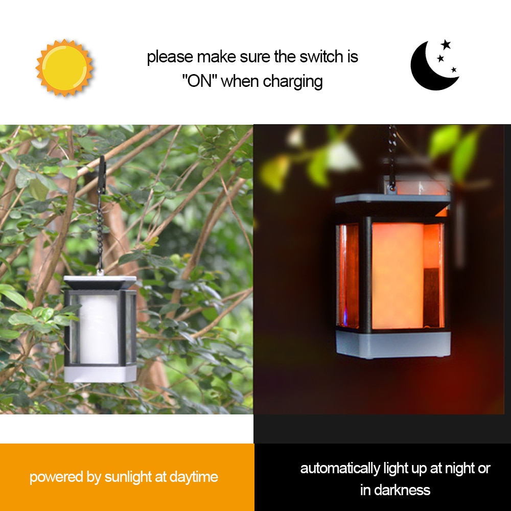 LED Solar Lights Flicking Flame Led Outdoor Solar ... – Grandado