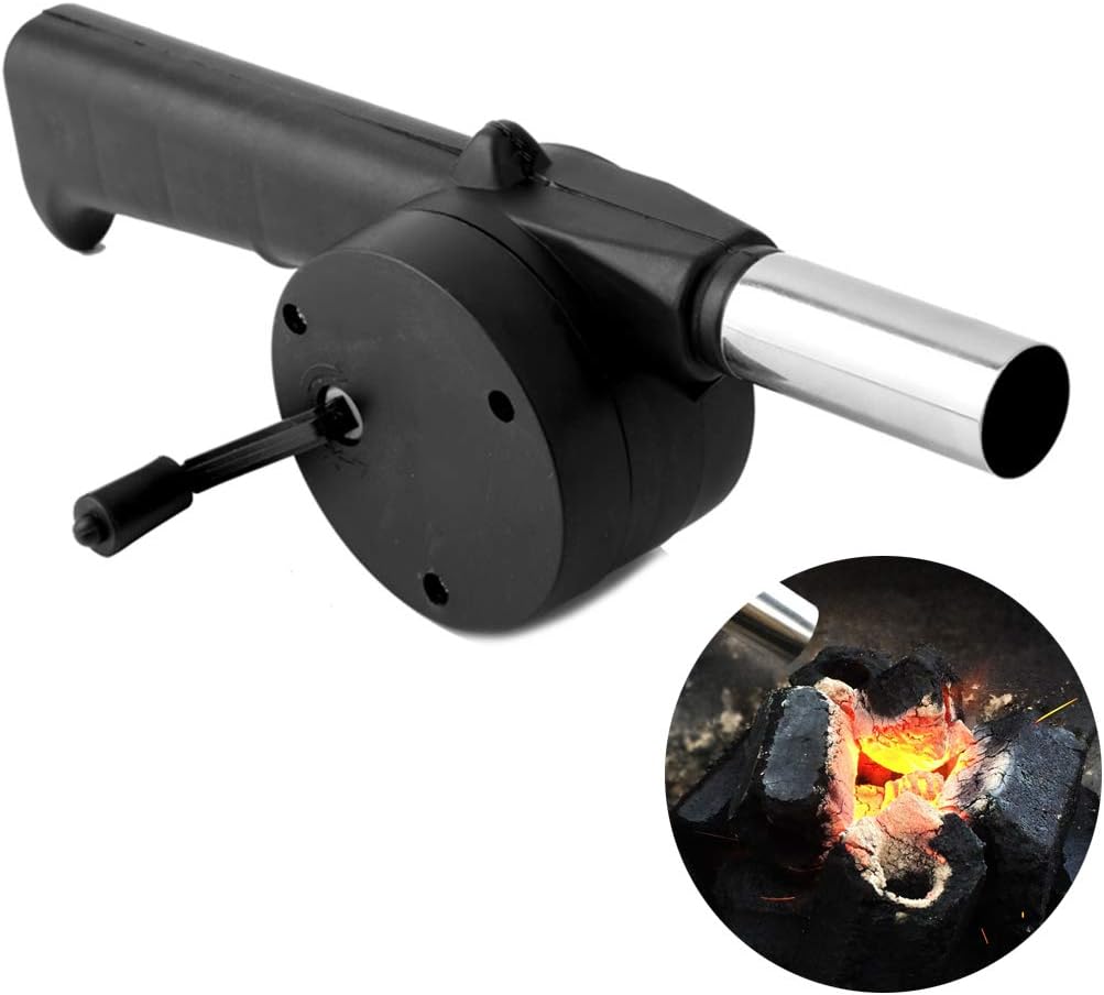 Camping Barbecue Fan Portable Hand-Operated Blower... – Grandado