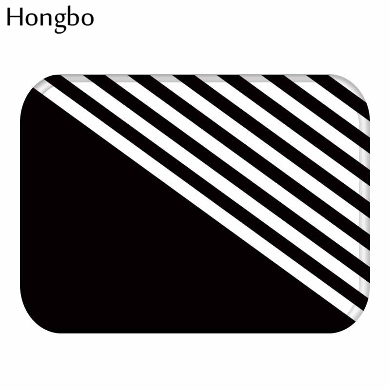 Hongbo-tapis géométrique antidérapant | Noir blanc... – Grandado