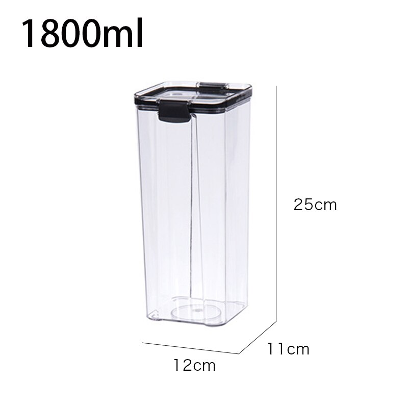 1800ML Food Storage Container Transparent Sealed T... – Grandado