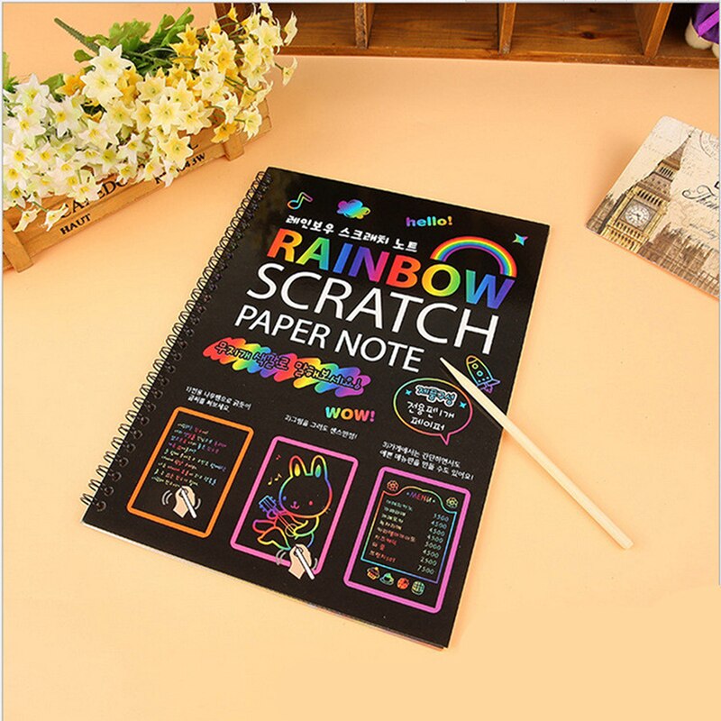 Magic Rainbow Color Scratch Schrapen Schilderen Pa... – Vicedeal