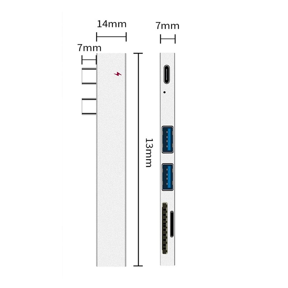 USB Hub SD/TF Card Reader Aluminum Alloy Multi Typ... – Vicedeal