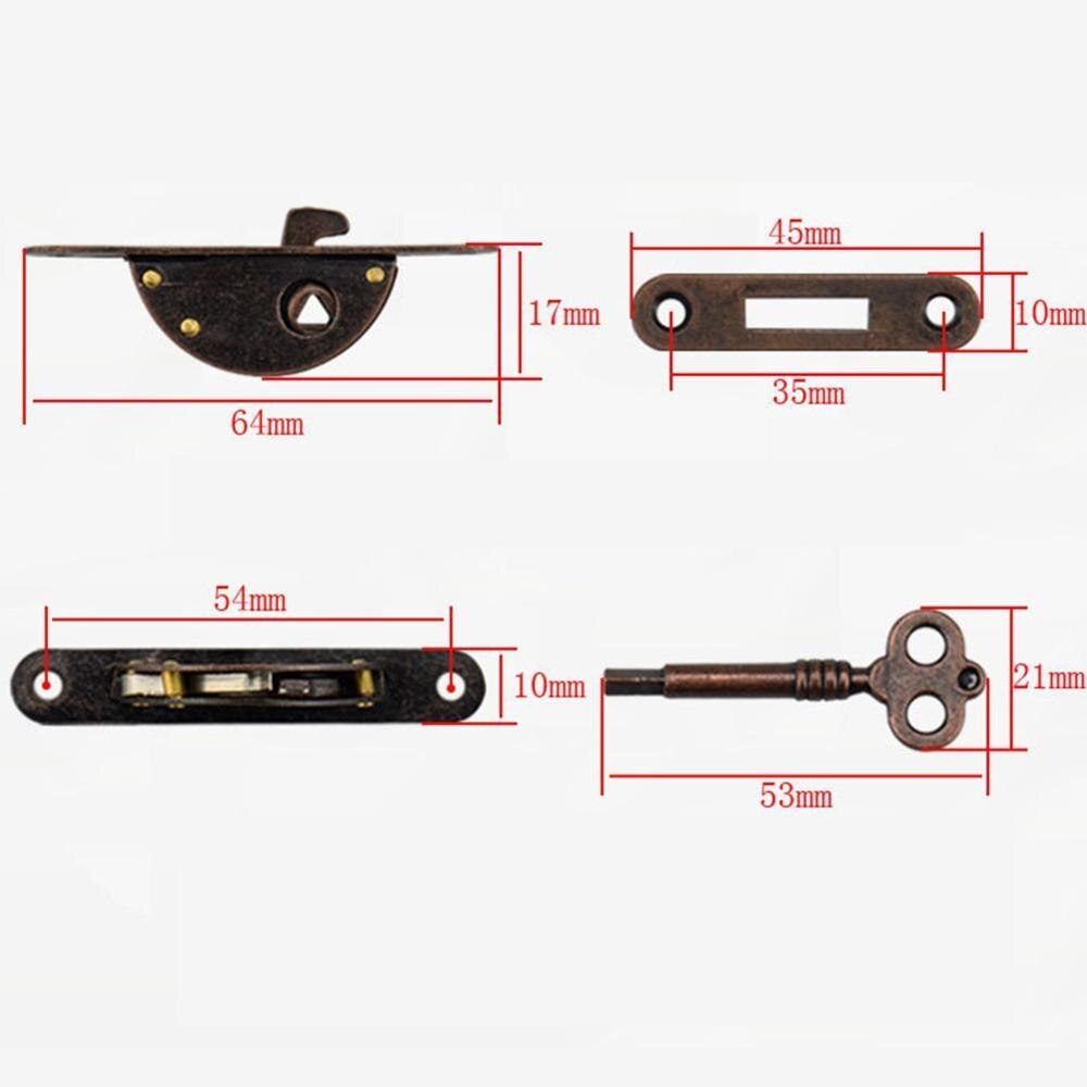 Vintage Lock Cabinet Door Lock Set with Key for Dr... – Grandado