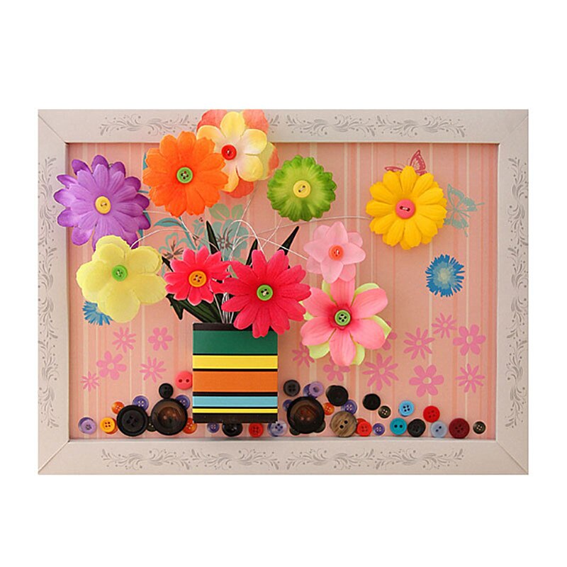DIY 3D Button Bouquet Children Handmade Flowers Bu... – Vicedeal