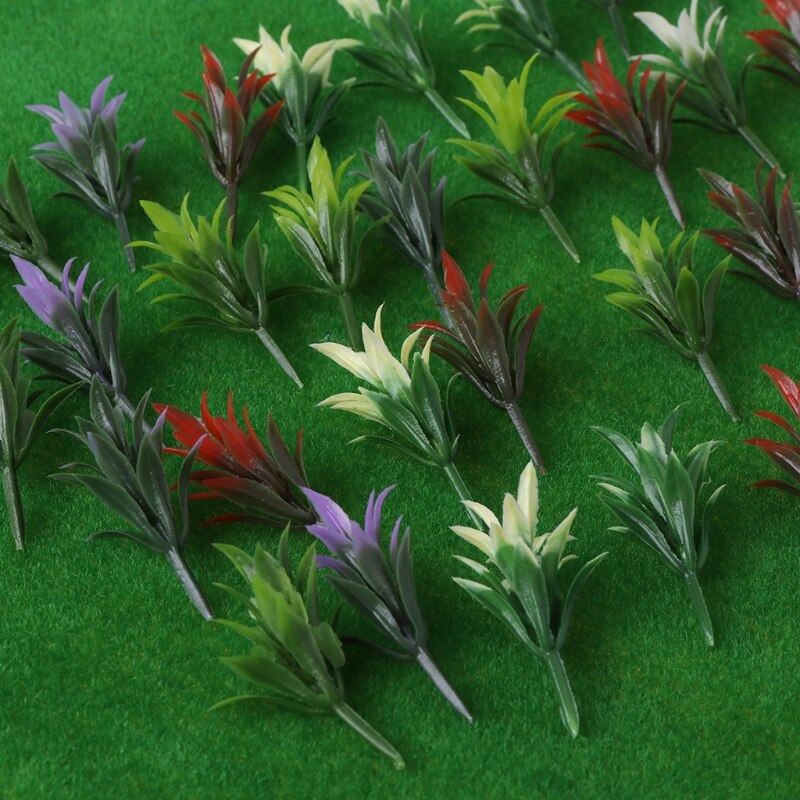 100pcs 1:100 HO Scale Flower Grass Mix Colors Mode... – Grandado