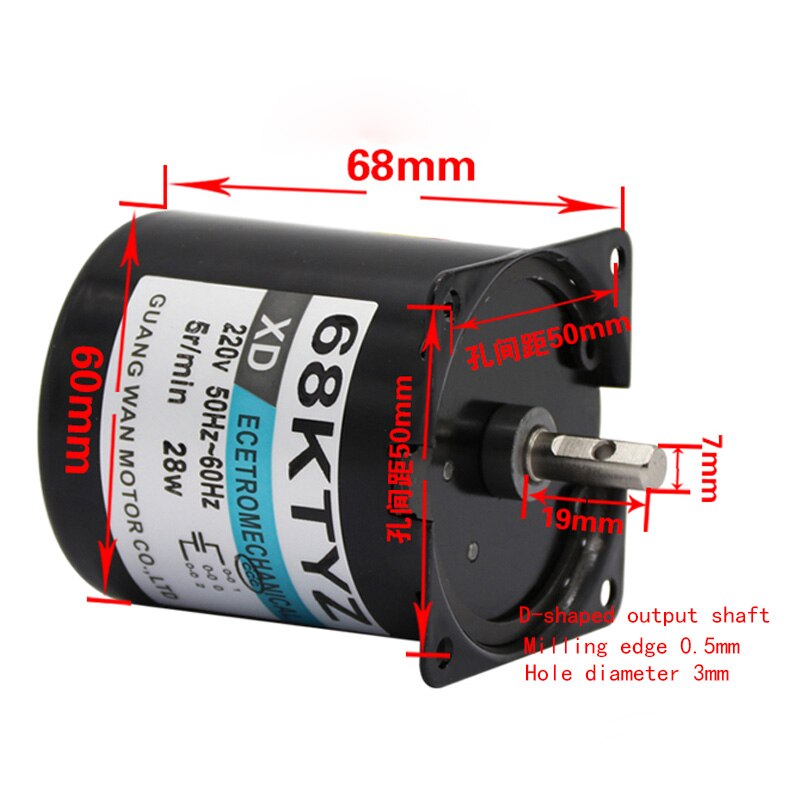 220V AC motor síncrono de imán permanente 68KTYZ b... – Vicedeal