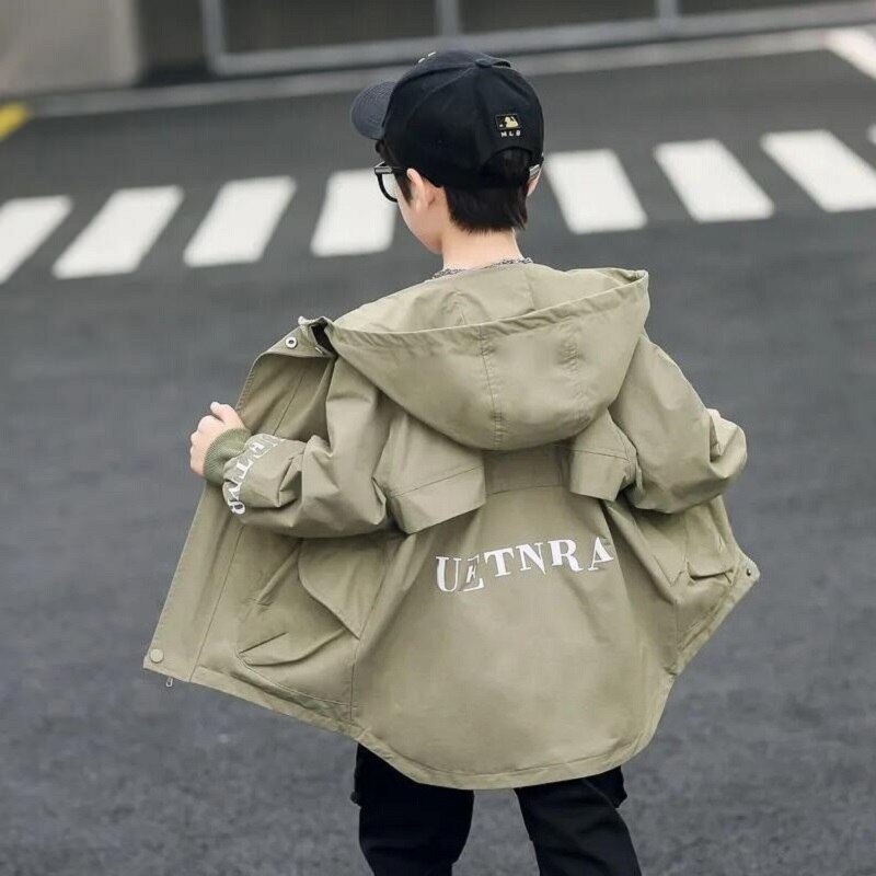 Spring Boys Clothes Children Outwear Coat Hooded F... – Grandado
