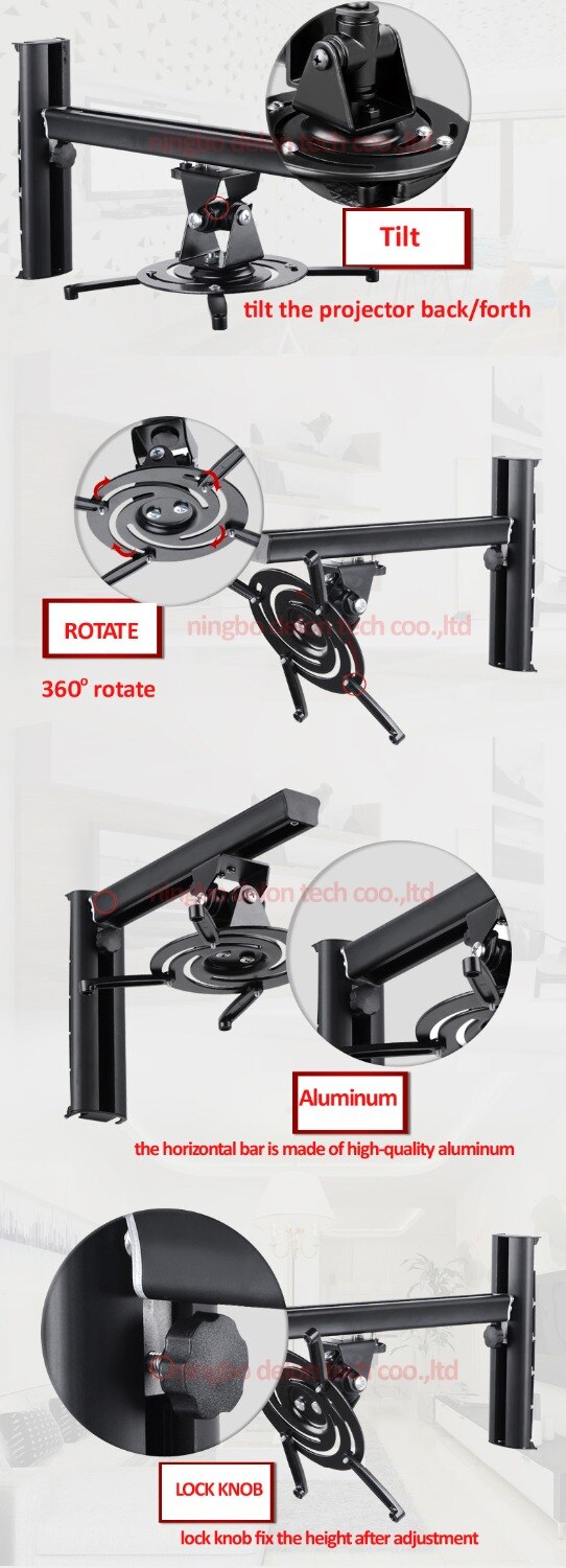 tiltable ALUMINUM universal projector bracket ceil... – Grandado