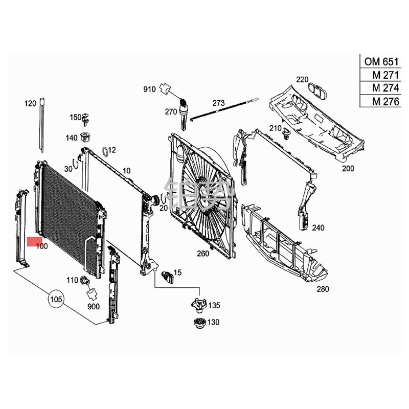 Car Air conditioner condenser 2007-mer ced esb enz... – Grandado
