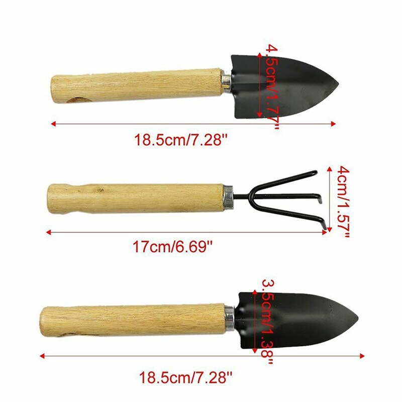 3PCS Garden Tools Set Hand Spade Shovels Rake Tran... – Grandado